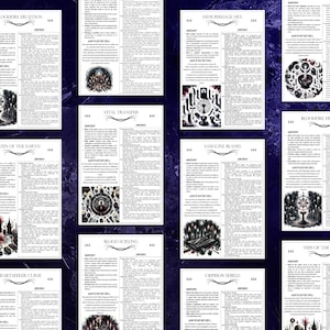 Printable Blood Magic Spells Set 10 Spells, A4 Size Grimoire and Book ...