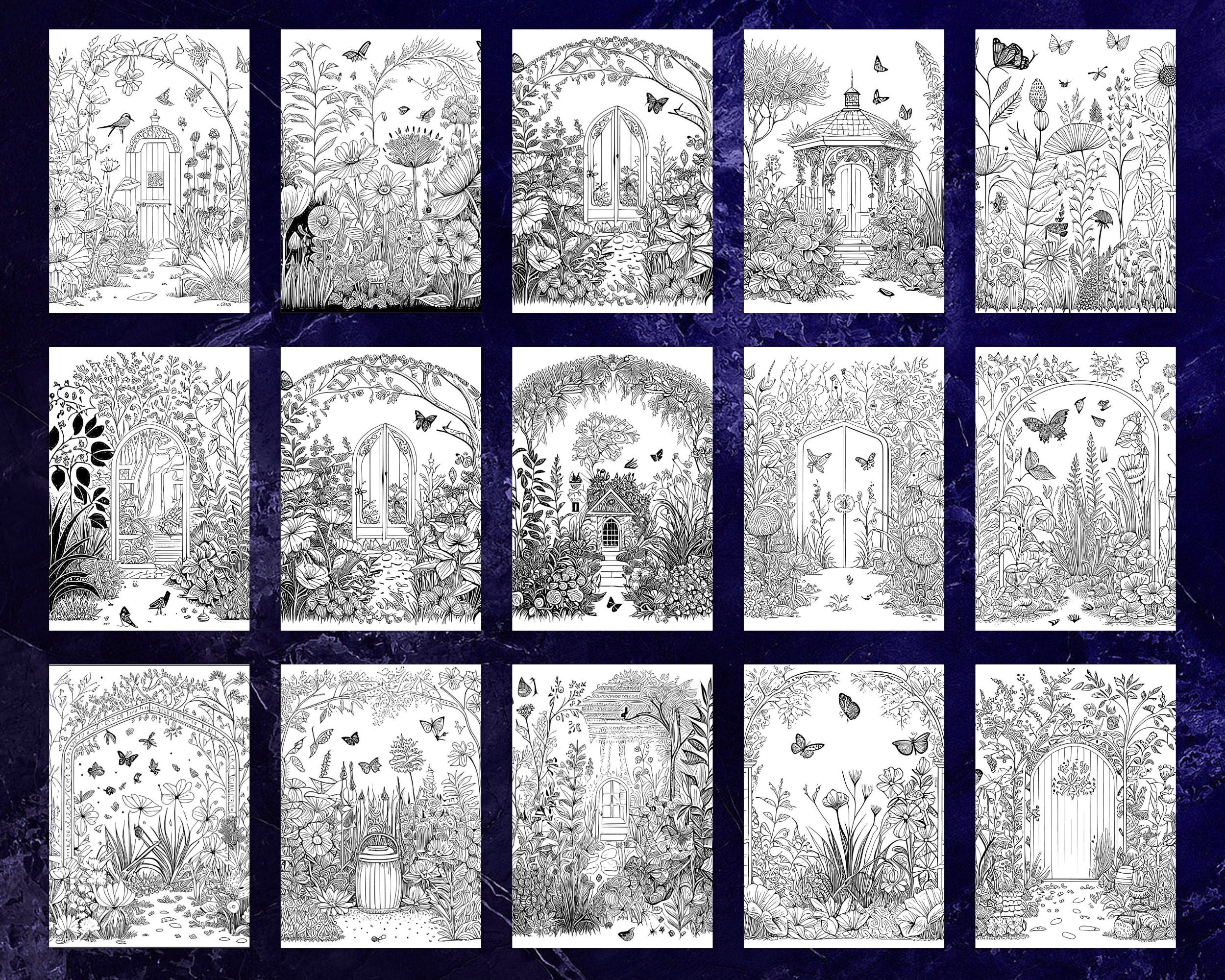 Magical Garden Coloring Pages Printable 50 Pages Printable - Etsy