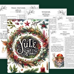 Printable Yule Spells Set - 10 Spells - A4 Paper Size , Printable ...