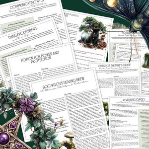 Bog Witch Grimoire Printable | Mystical Swamp Guide 35 Page PDF | Witchcraft Spellwork and ...