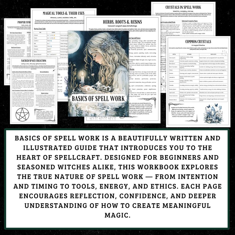 Beginner Witchcraft Spell Guide | Printable Grimoire Pages (PDF) - Etsy
