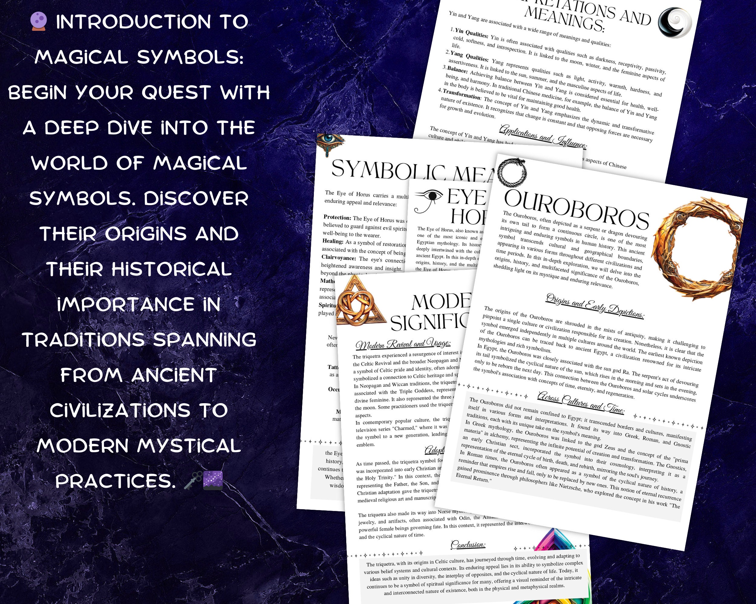 Magical Symbols and Meanings Printable Grimoire Pages and - Etsy Canada