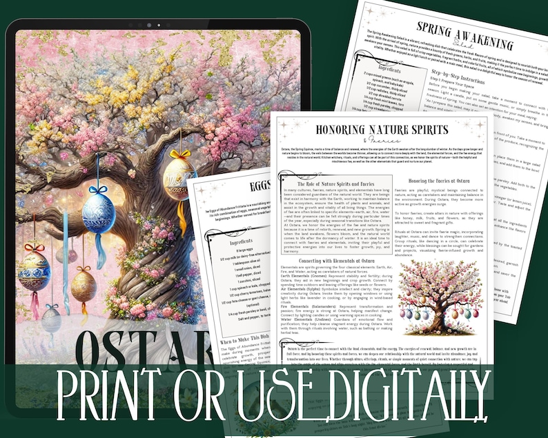 Ostara Grimoire | Spring Equinox Rituals, Spells (PDF Digital Download ...