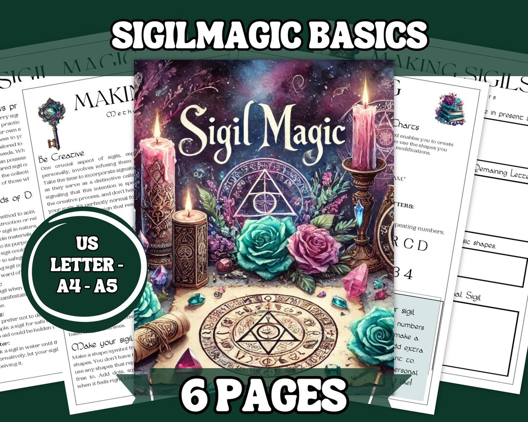 Printable Sigil Magic Guide – A5, A4 & US Letter | Grimoire Pages ...