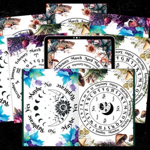 Printable Pendulum Boards | 4 Divination Designs (digital Download PDF ...