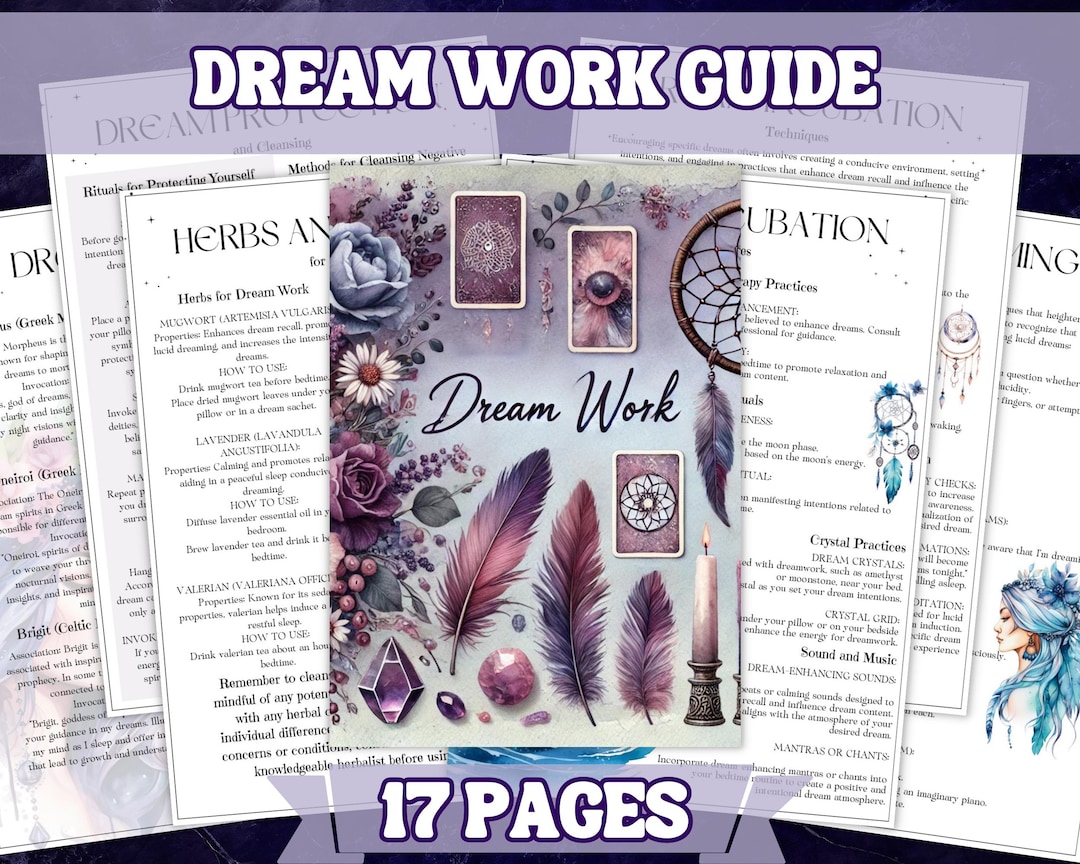 Dream Work Basics Printable Grimoire and Book of Shadow Pages , A4 ...