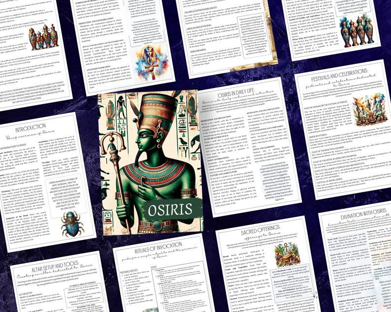 Osiris Worship Guide Printable PDF 20 Pages A4 Size , Printable Grimoire and Book of Shadow ...