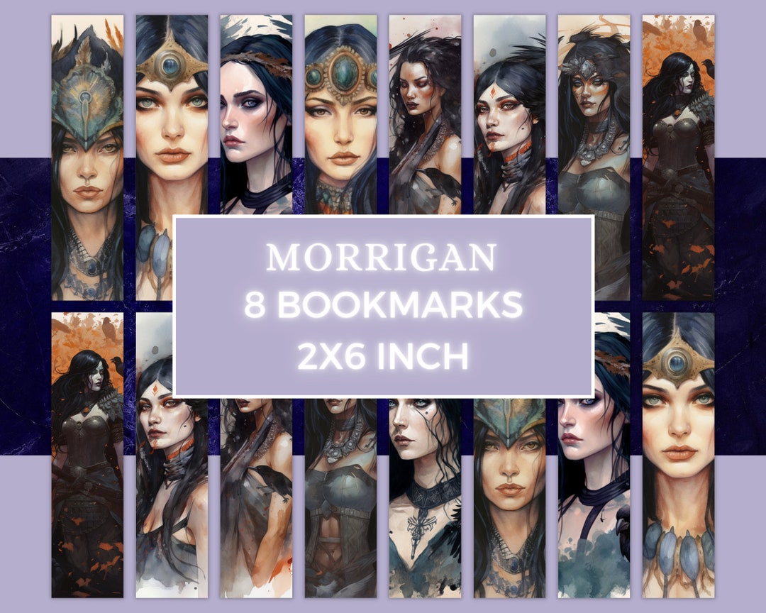 Printable Morrigan Bookmarks - Set of 8, 2x6 Inches, Square Corners ...