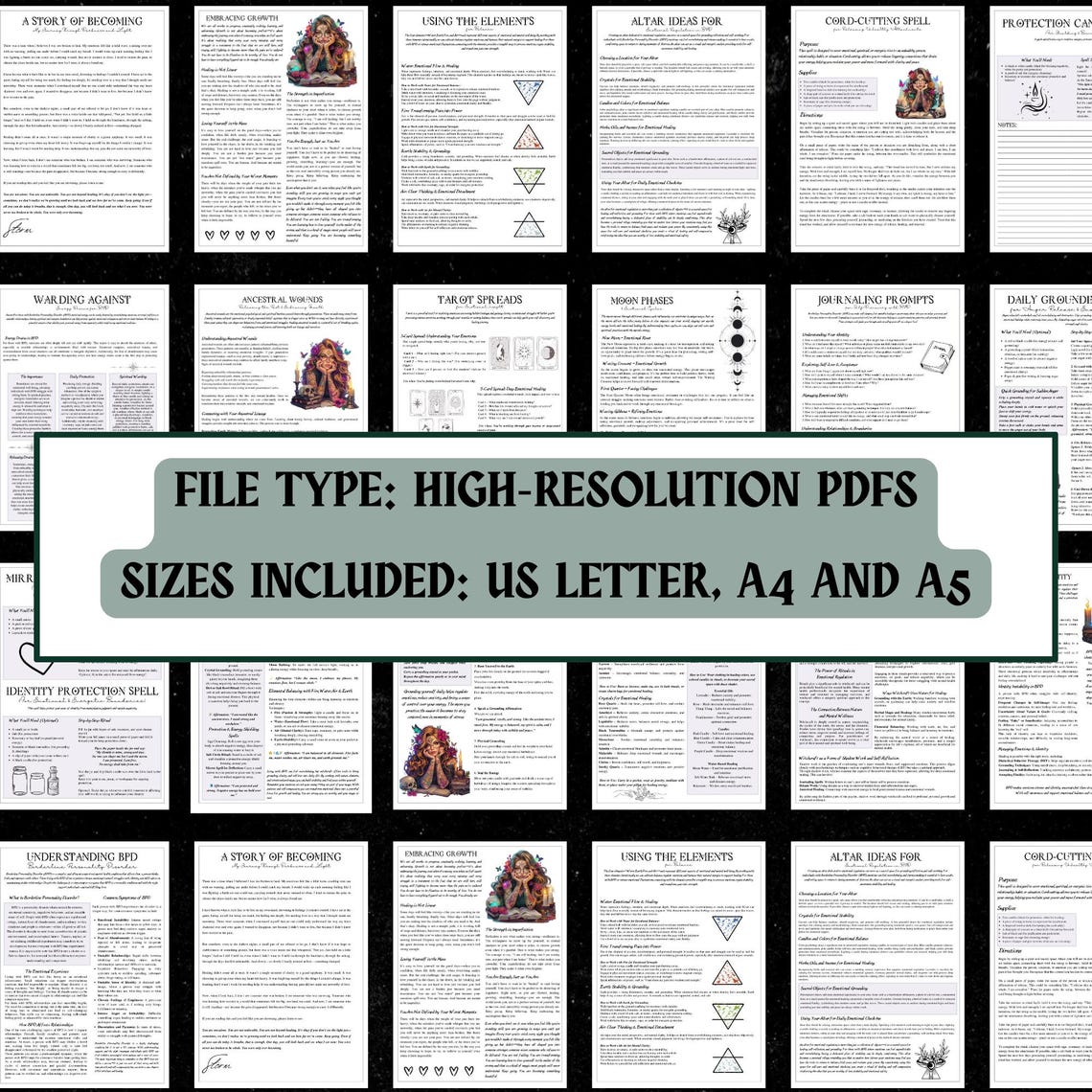 BPD Witch Printable Guide | Emotional Healing Grimoire (PDF) - Etsy