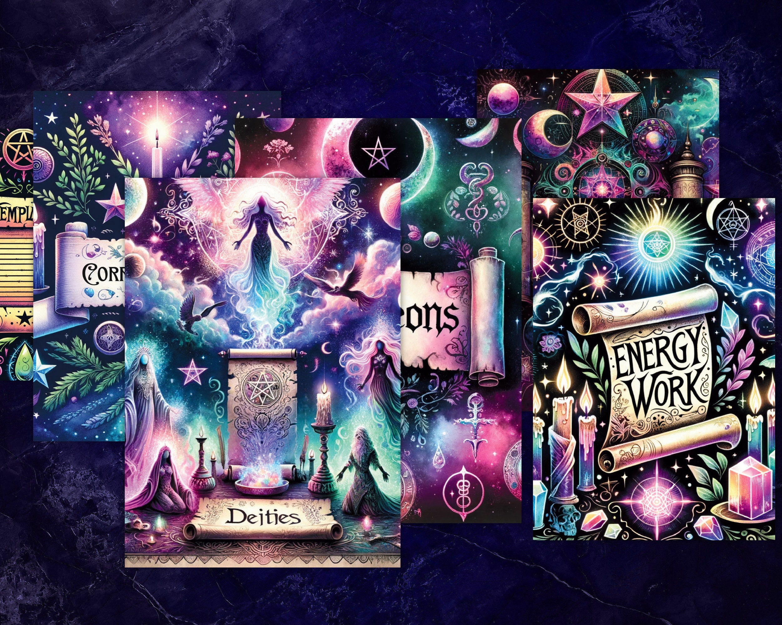 Printable Custom Grimoire Divider Inserts Set of 26 A4 Pages for Your ...