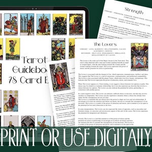 Beginner Tarot Guidebook | Card Meanings & Spreads (PDF) - Etsy
