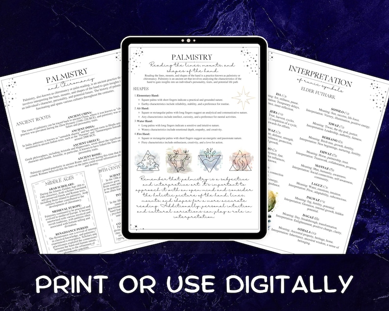 Types of Divination Printable Grimoire Set , Grimoire and Book of Shadow Pages A4 Paper Size - Etsy