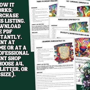 Printable Magical Tea Spell Recipes Pack | 10 Witchy Tea Blends ...