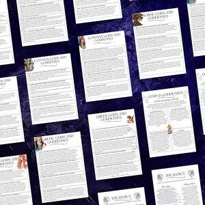 Gods and Goddesses Quick Guide , Printable Grimoire Pages , Learn the Basics of Mythology - Etsy ...