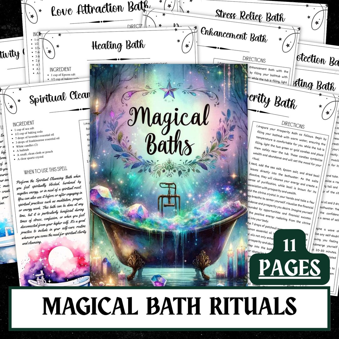 Magical Bath Recipes | Cleansing, Healing Rituals (digital Download) - Etsy