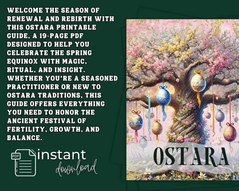 Ostara Grimoire | Spring Equinox Rituals, Spells (PDF Digital Download ...