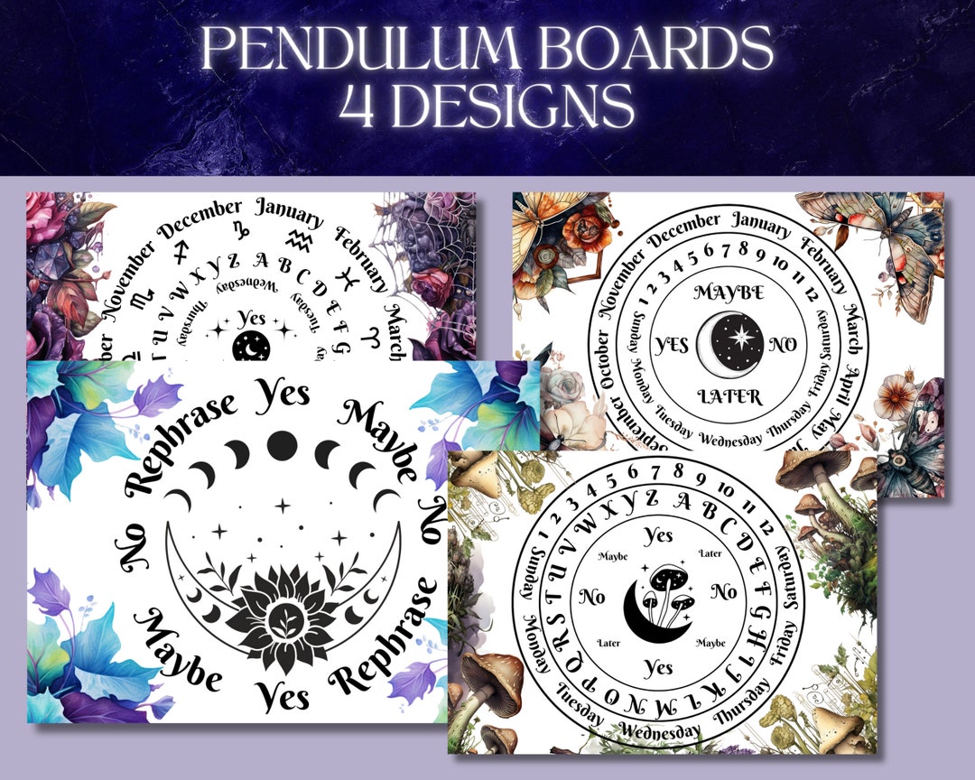 Printable Pendulum Boards Printable Grimoire Pages - Etsy