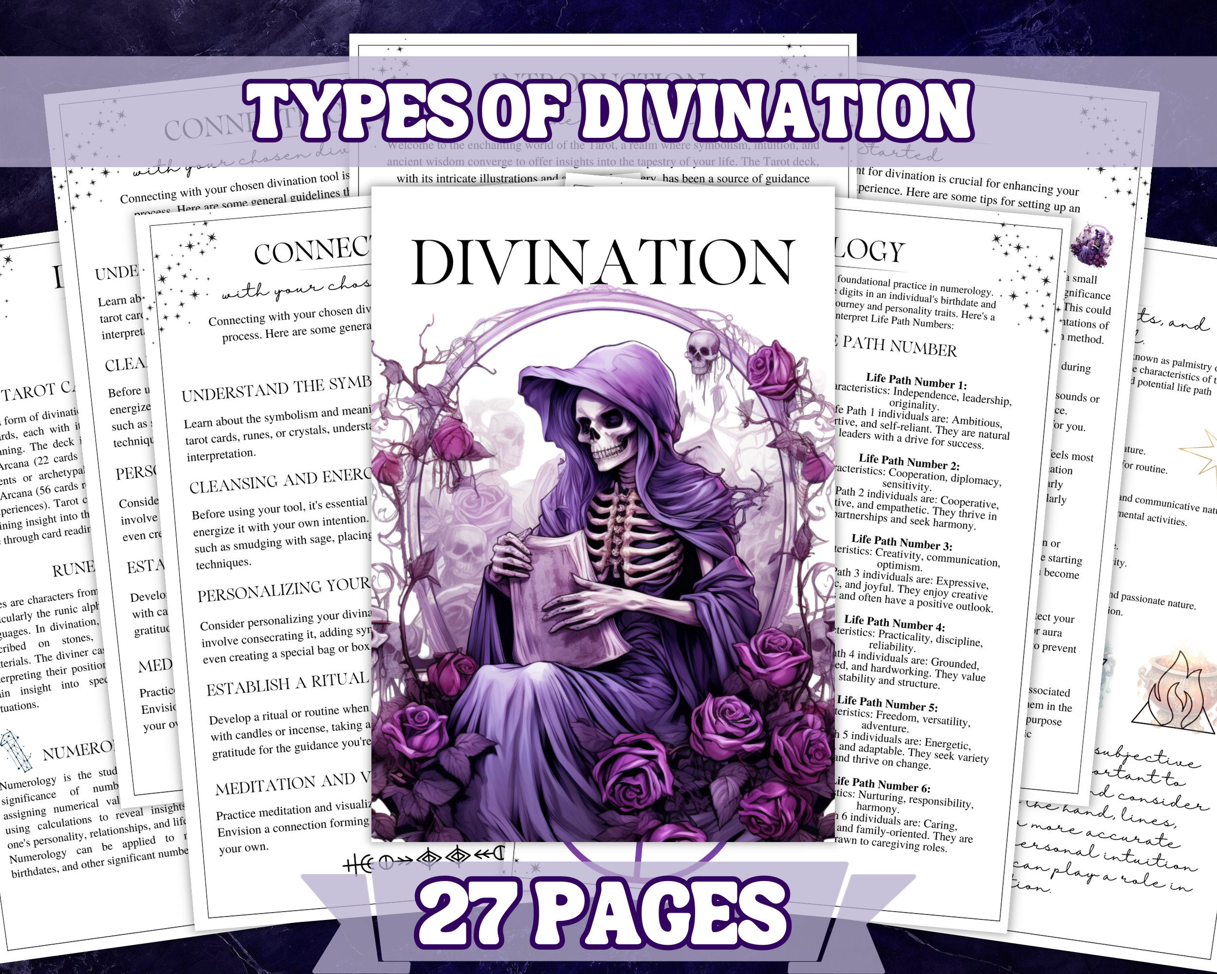 Types of Divination Printable Grimoire Set , Grimoire and Book of ...
