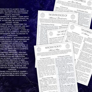 Printable Guide to Alchemy Magic 10 A4 Pages Basics of Alchemy for ...