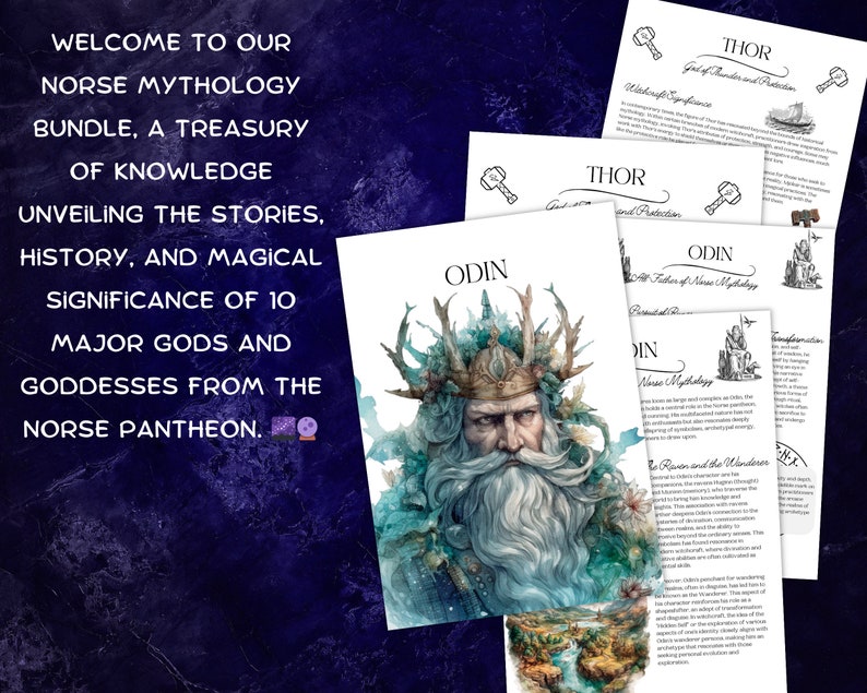 Norse Mythology Guide , Printable Grimoire Pages , Book of Shadow Pages , Learn Mythology - Etsy