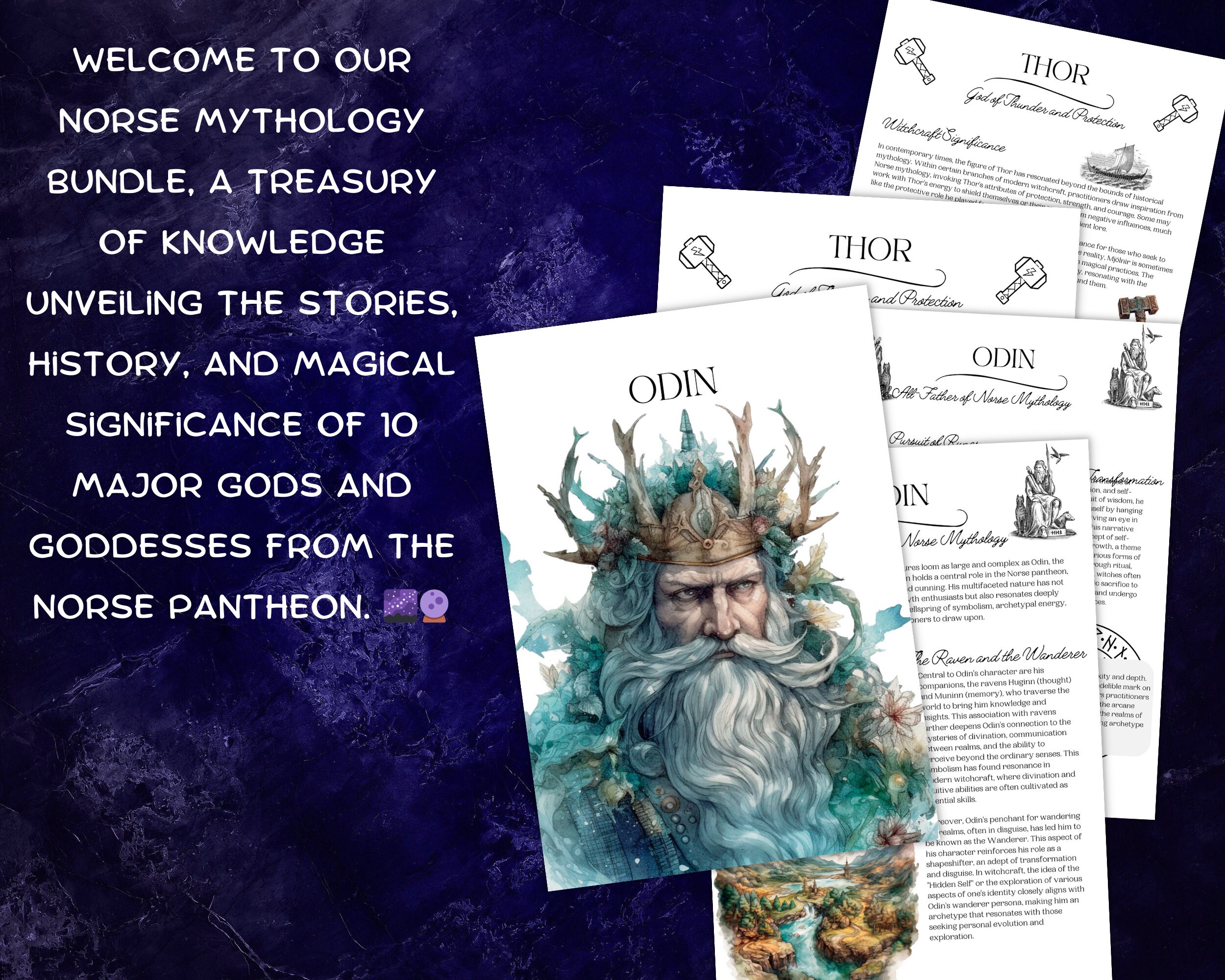 Norse Mythology Guide , Printable Grimoire Pages , Book of Shadow Pages ...