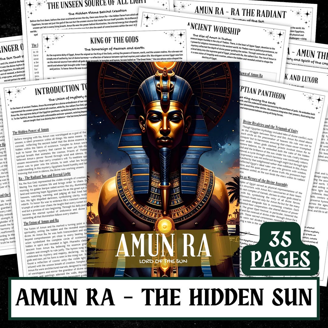 Amun Ra Worship Guide | Egyptian Sun God Grimoire (digital Download) - Etsy