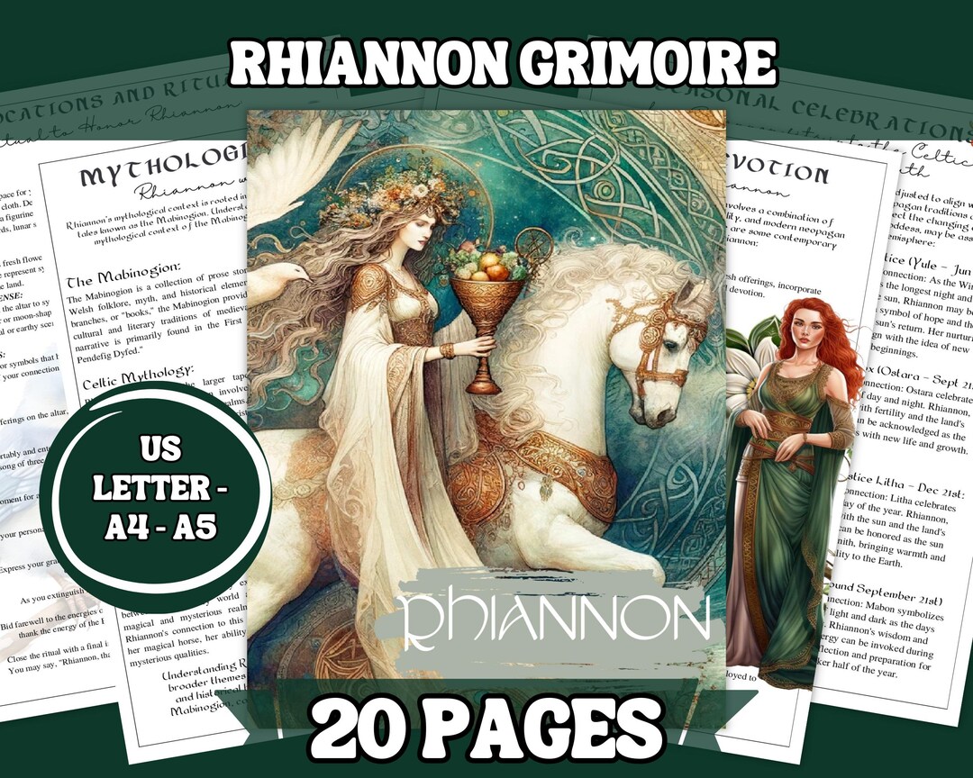 Rhiannon Grimoire | Celtic Goddess Devotional Pages | Digital PDF ...