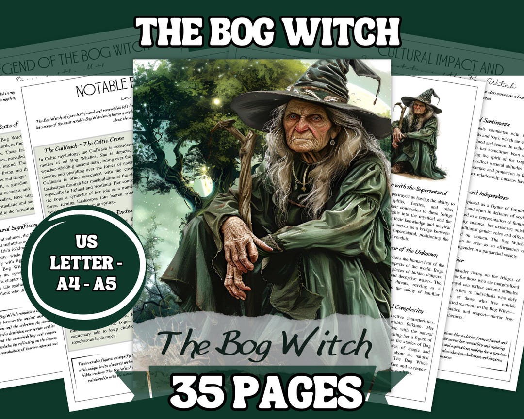 Bog Witch Grimoire Printable | Mystical Swamp Guide 35 Page PDF ...