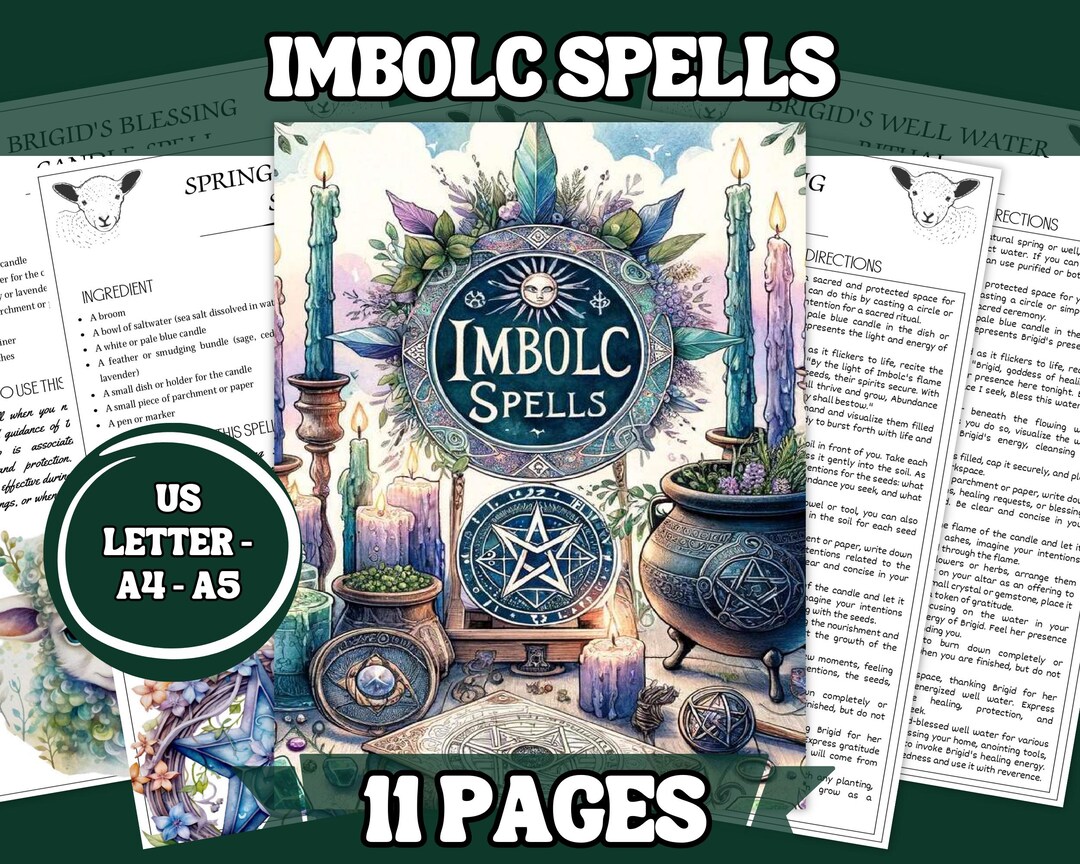 Imbolc Printable Spell Set 10 Unique Spells for the Imbolc Season - A4 ...