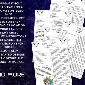 Imbolc Printable Spell Set 10 Unique Spells for the Imbolc Season - A4 ...