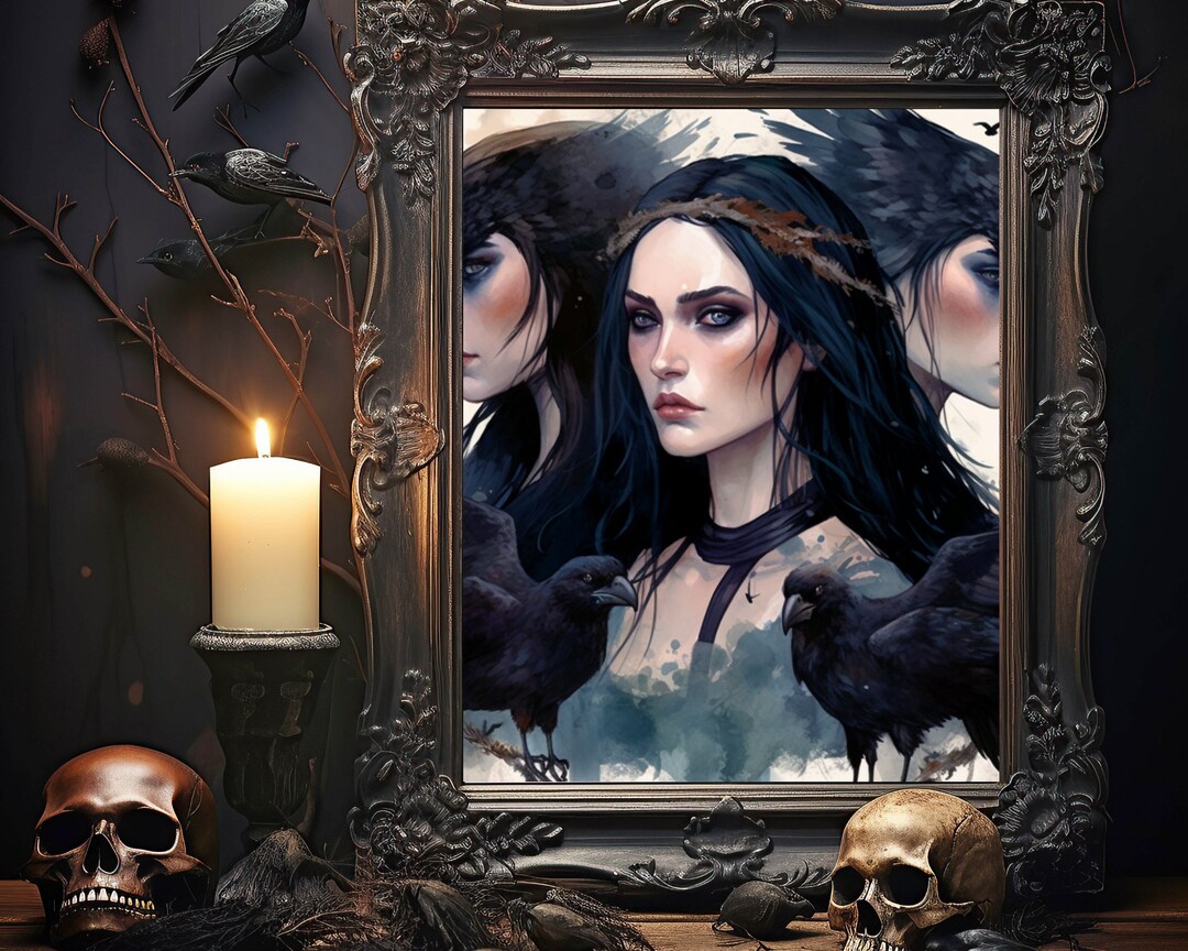 Printable Morrigan Goddess Wall Art Multiple Sizes A4 US - Etsy