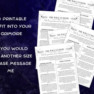 The Wiccan Rede Printable Grimoire Page and Book of Shadow Page , A4 - Etsy Australia