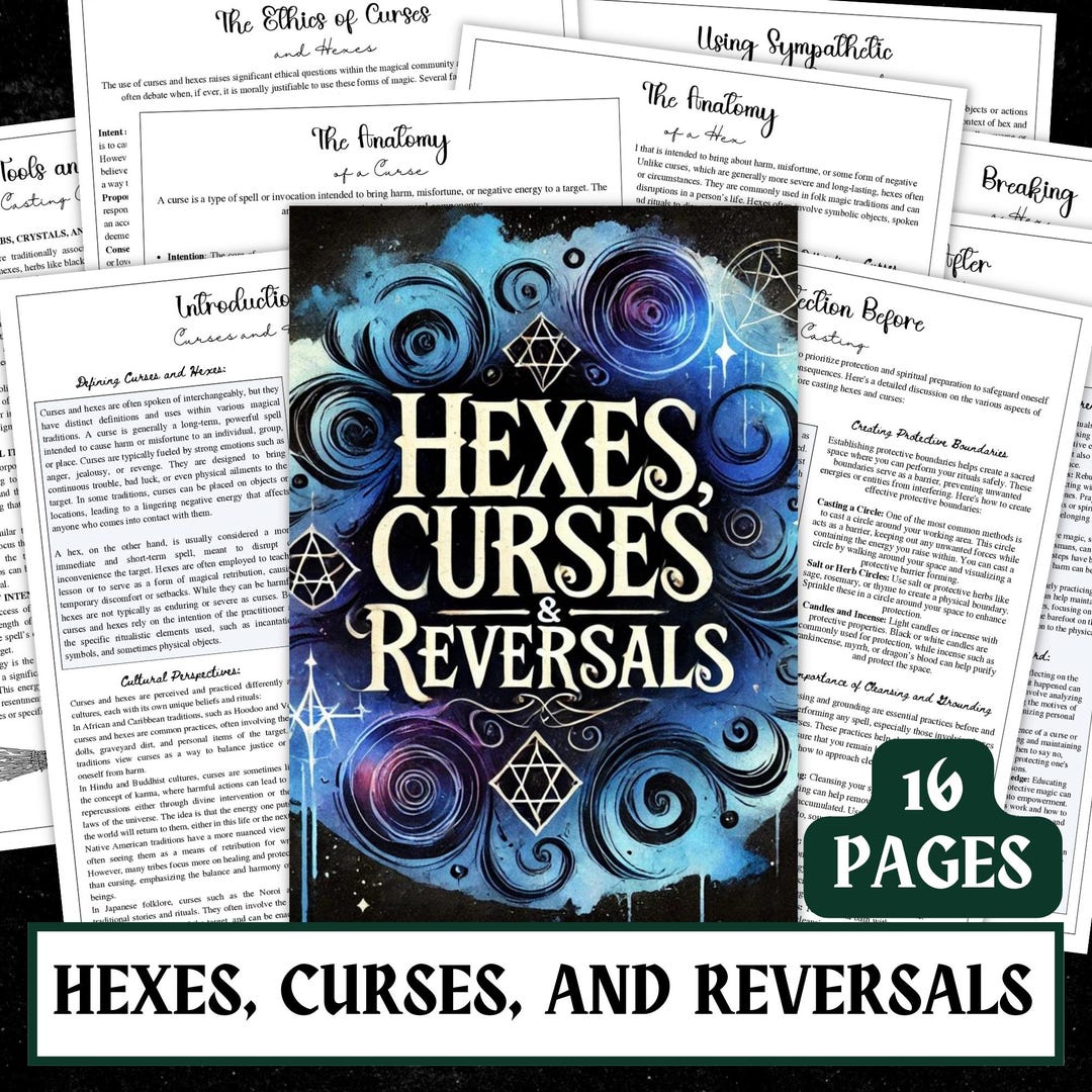 Hexes, Curses & Reversals Grimoire | Baneful Magic Guide (PDF Download ...