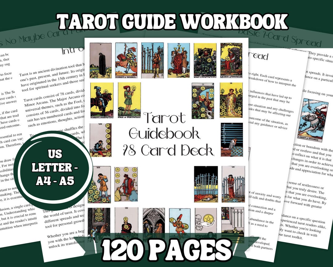 Beginner Tarot Guidebook | Card Meanings & Spreads (PDF) - Etsy