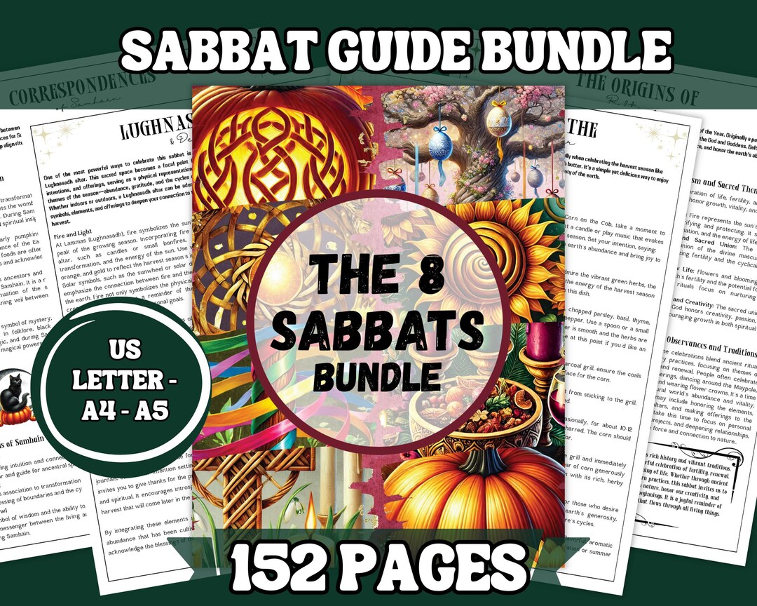 8 Sabbat Guide Bundle | Rituals Spells and Seasonal Magic Printable Set ...
