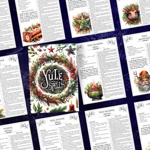 Printable Yule Spells Set 10 Spells A4 Paper Size , Printable Grimoire ...