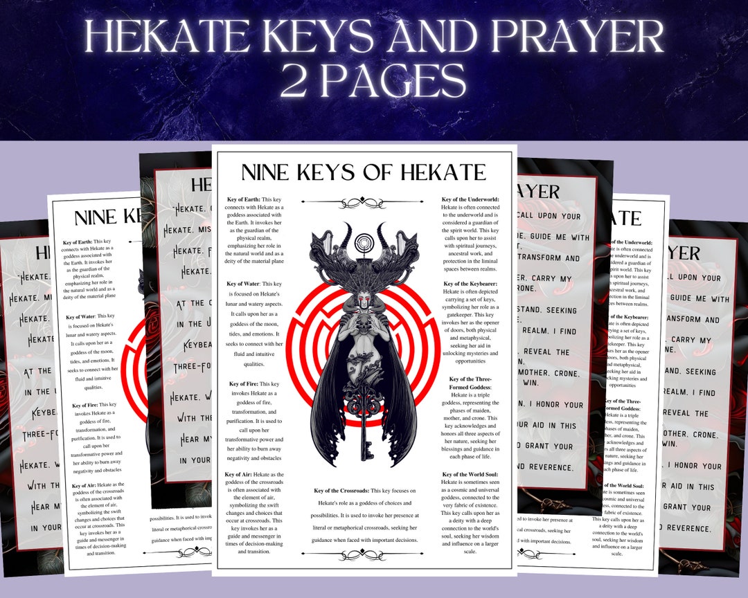 Printable Hekate Keys and Prayer Set Digital Download - Etsy UK
