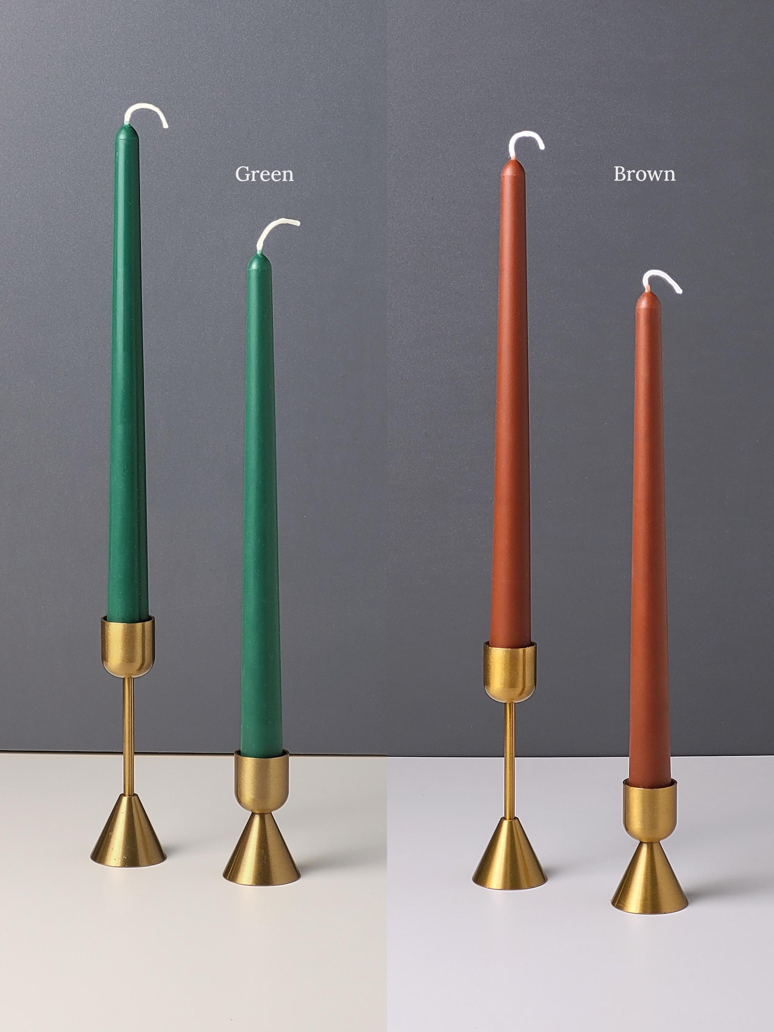 Rich Colored Taper Candles, Taper Candlesticks, Beeswax Soy Blend ...