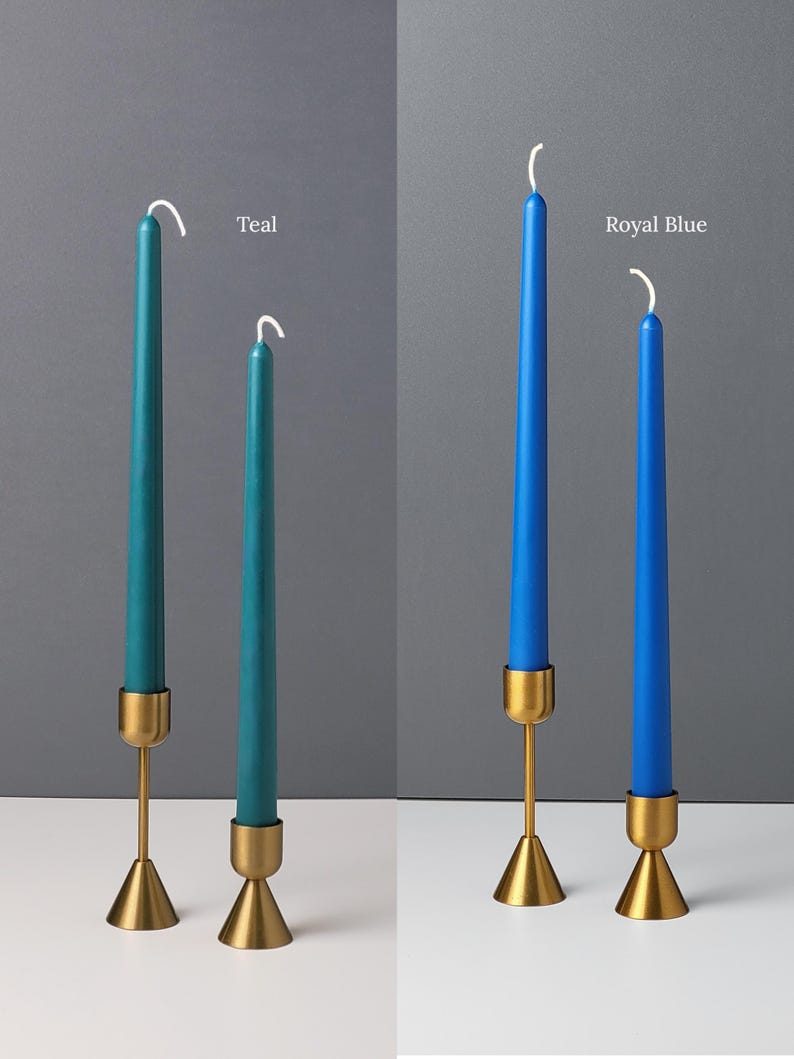 Rich Colored Taper Candles, Taper Candlesticks, Beeswax Soy Blend ...
