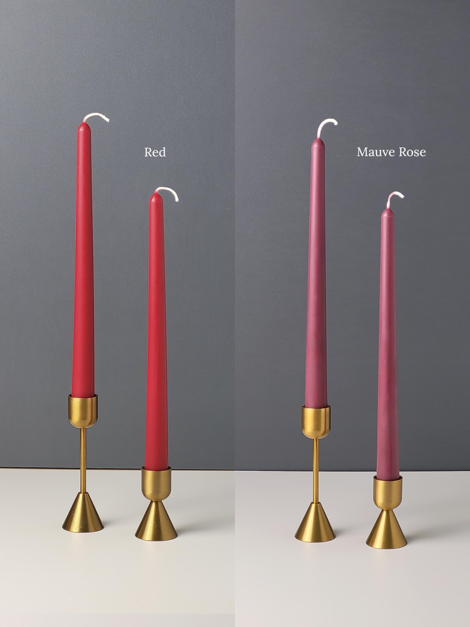 Rich Colored Taper Candles, Taper Candlesticks, Beeswax Soy Blend ...