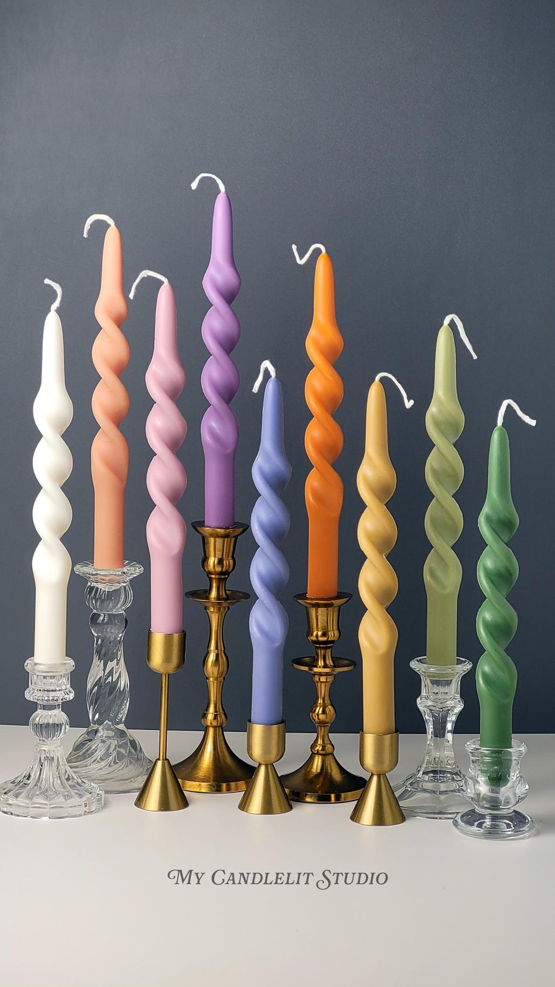 Handcrafted Twisted Spiral Candles, Spiral Candle, Twisted Candle, Soy ...