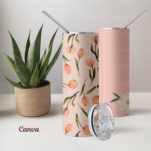 High Quality 20 Oz Skinny Tumbler Mockup Template With Minimalistic ...
