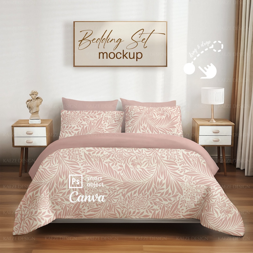 Bedding Set Mockup - Minimalist and Elgant Blanket Duvet Mockups ...