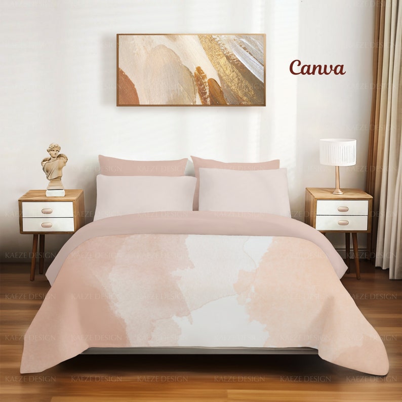 Bedding Set Mockup - Minimalist and Elgant Blanket Duvet Mockups ...