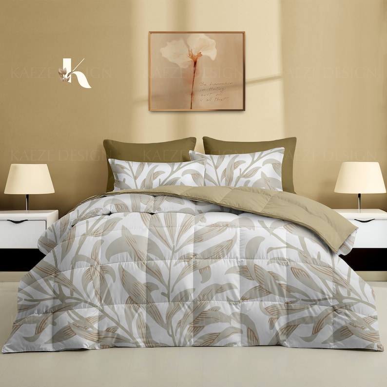Bedding Set Mockup, Quilt Duvet, PSD Smart Object, Canva Template - Etsy