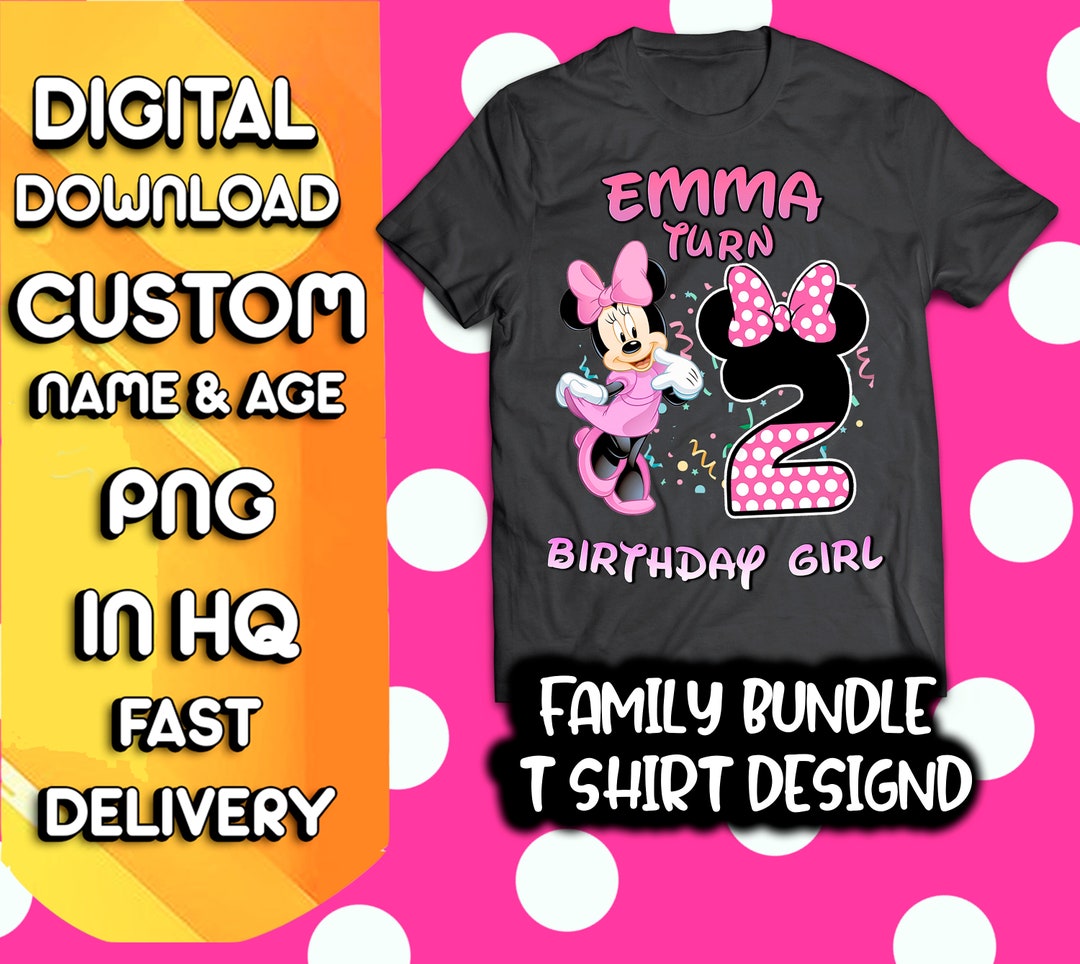Minie Mouse Custom PNG Birthday Minie Mouse Design Minie - Etsy