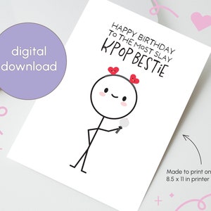 Kpop Birthday Card | Digital Download - Etsy