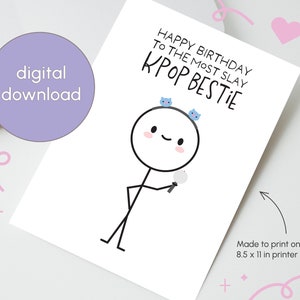 Kpop Birthday Card | Digital Download - Etsy
