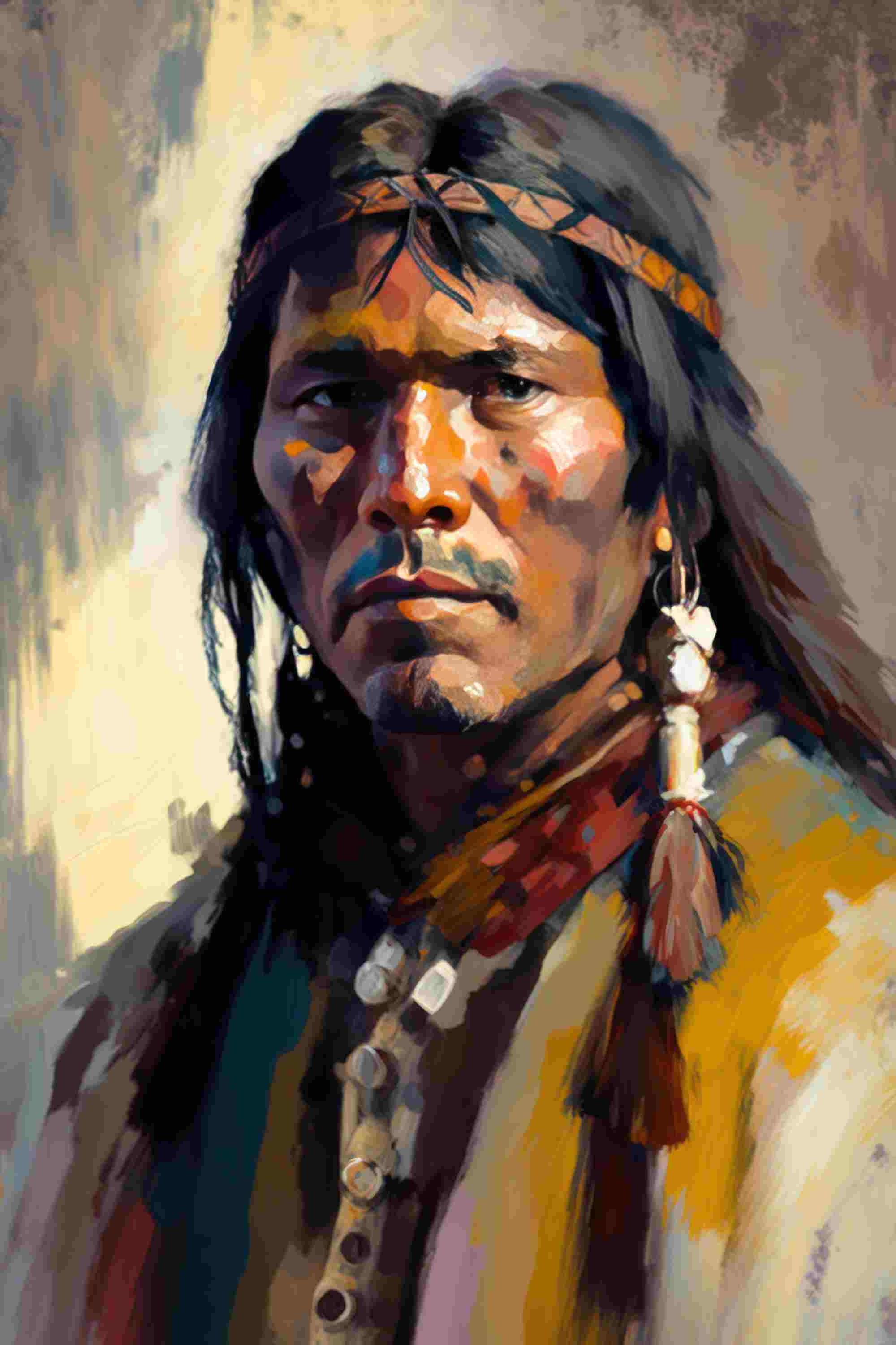 Native American - Oil Painting Vintage Posters Prints Wall Art Modern ...