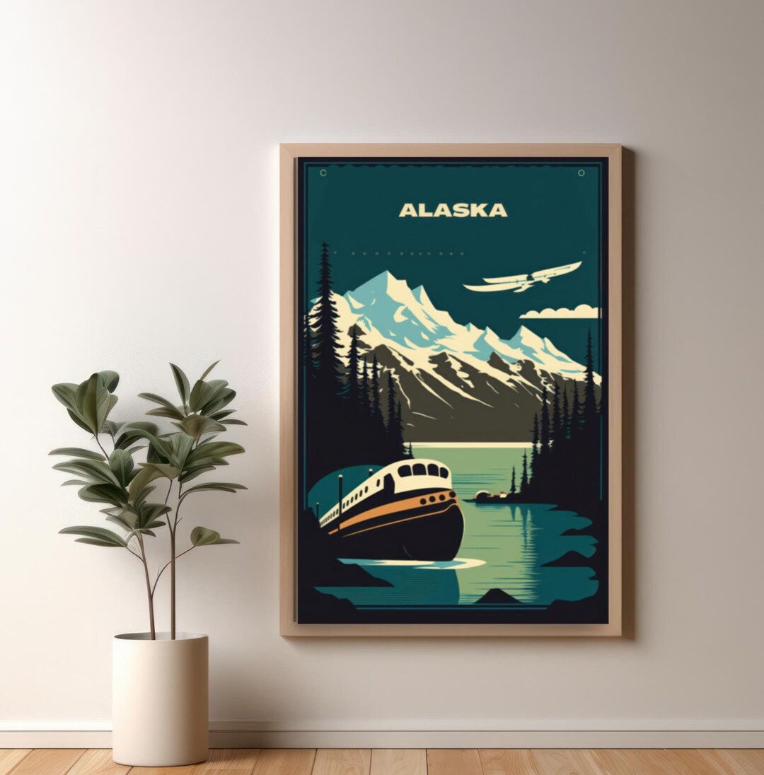 Alaska Travel Poster Posters Prints Wall Art Modern Home Room Bar Decor ...